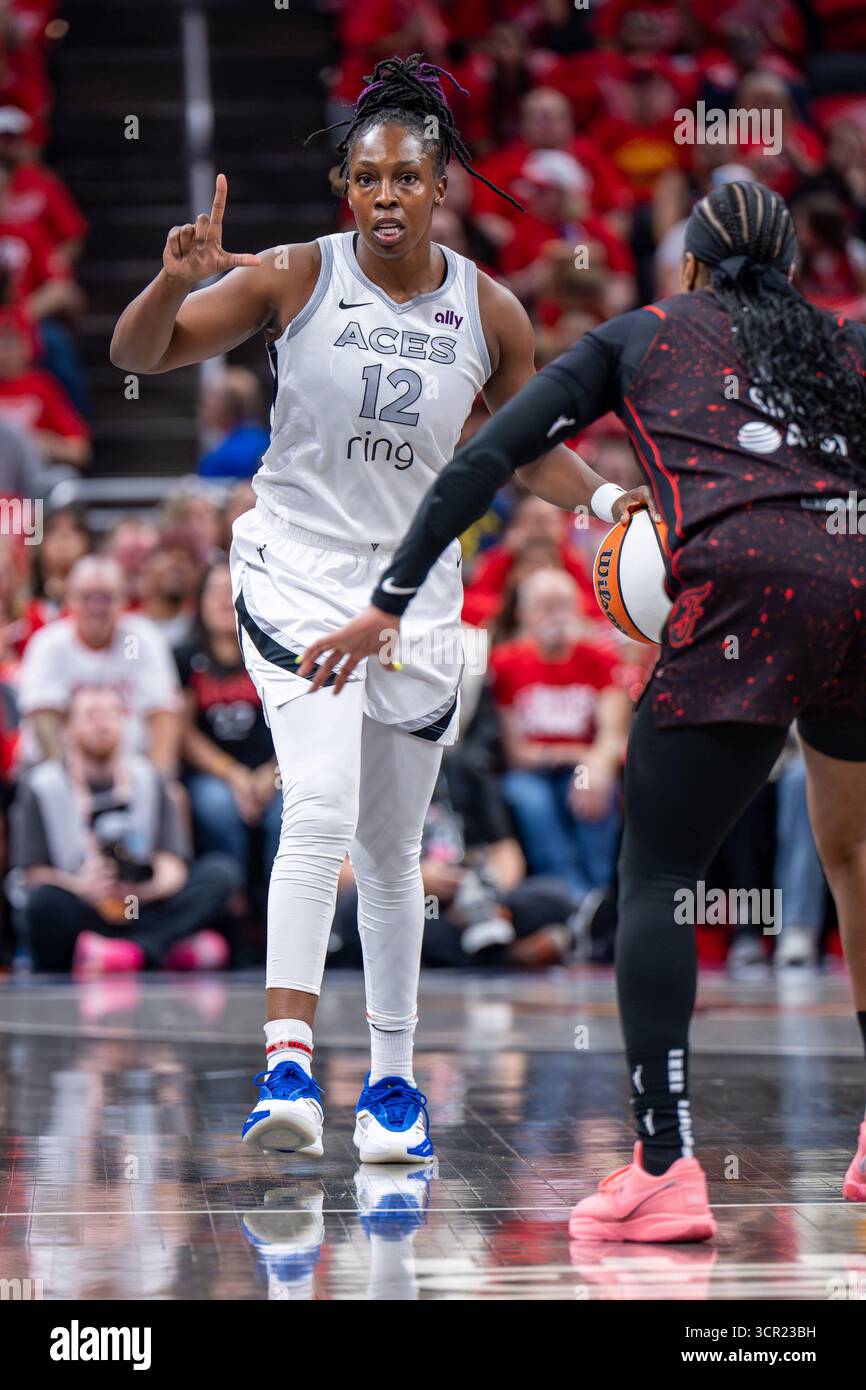 Las Vegas Aces guard Chelsea Gray (12) during the first half of Game 4 ...