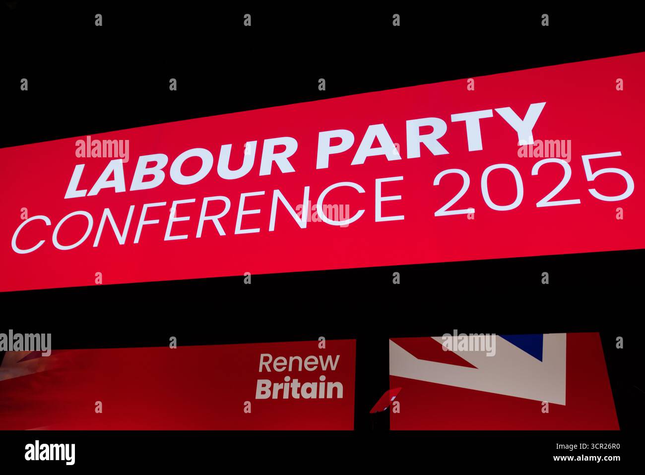Liverpool, UK. 28 SEP, 2025. Labour party conference sign on Day One of ...