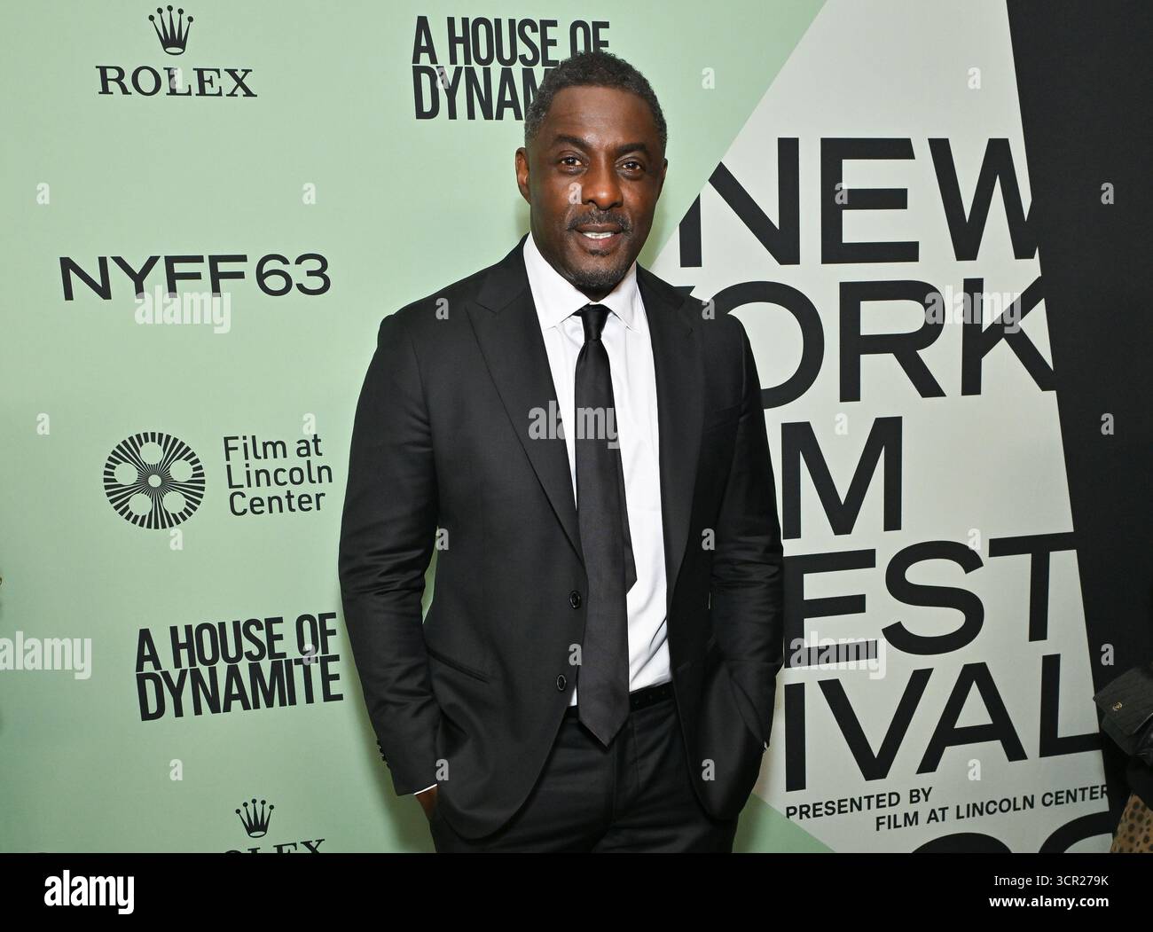 Idris Elba attends the premiere of "A House of Dynamite" at Alice Tully ...