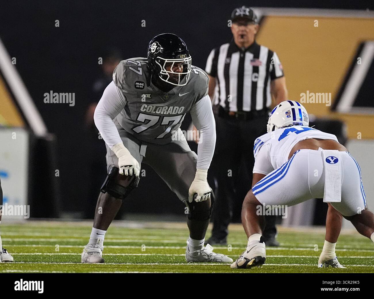 Colorado offensive tackle Jordan Seaton (77) in the first half of an ...