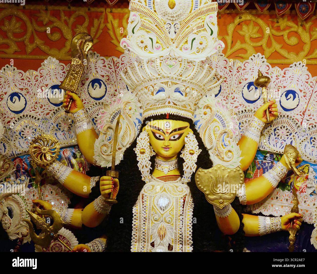 Patna, India. 28th Sep, 2025. PATNA, INDIA - SEPTEMBER 28: Idol of ...