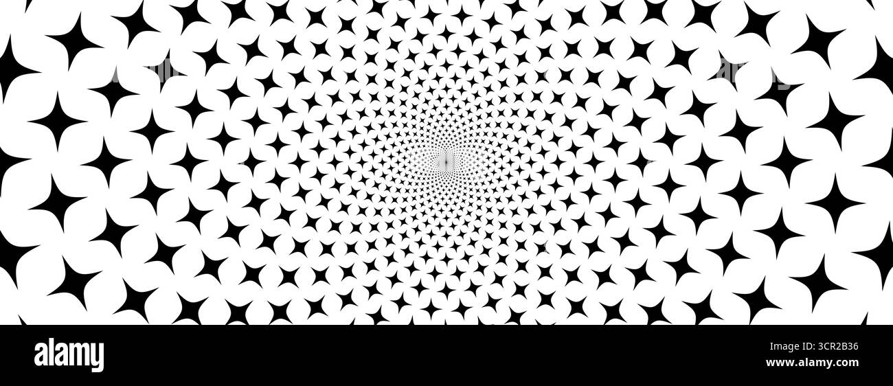 Rotating stars optical illusion Black and White Stock Photos & Images ...