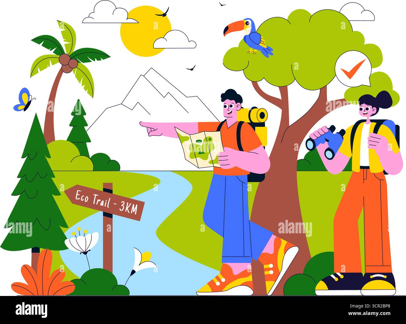 Destination exploration Stock Vector Images - Alamy