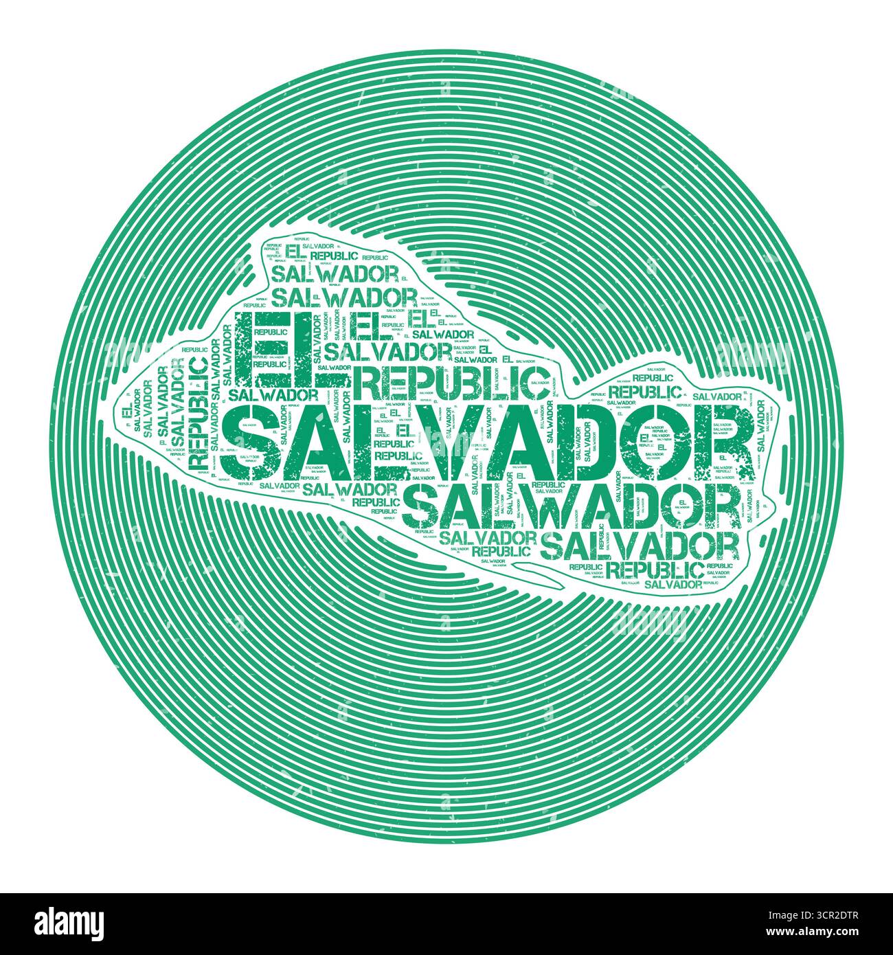 El Salvador Vector Image. Country round logo design. El Salvador poster ...