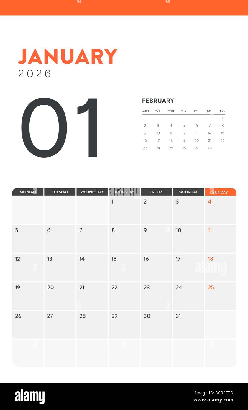 2026 business calendar vector hi-res stock photography and images - Alamy