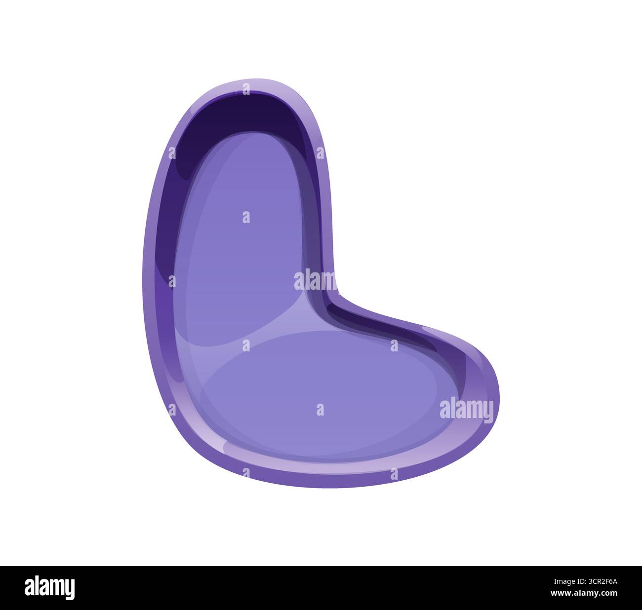 Medical font type, surgical tray letter L. Medicine ABC typeset element ...