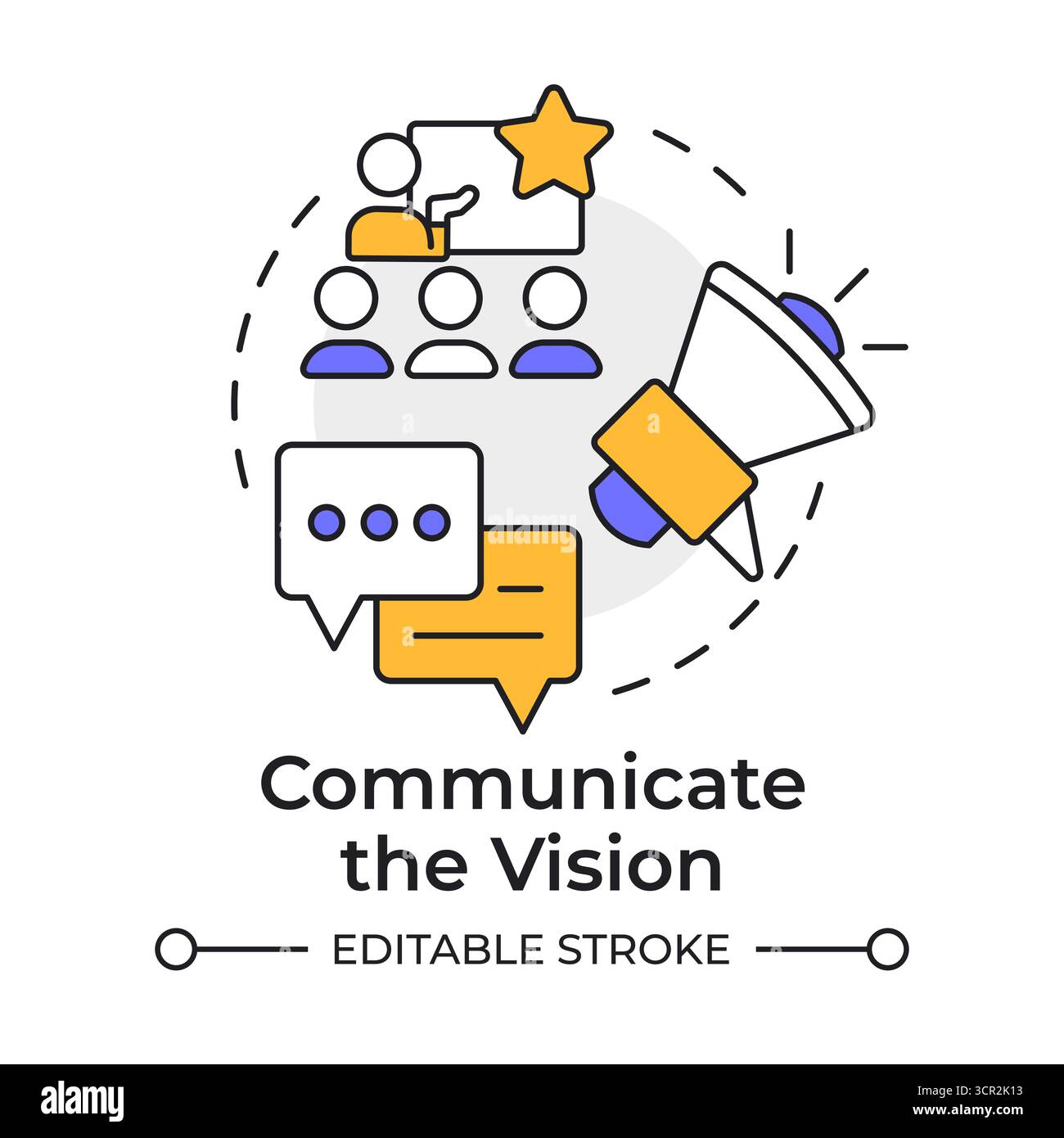 Conceptual image vision business Stock Vector Images - Alamy