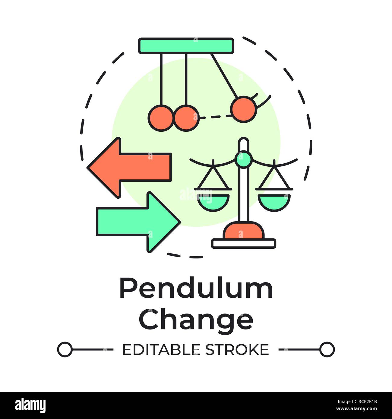 Pendulum change multi color concept icon Stock Vector Image & Art - Alamy