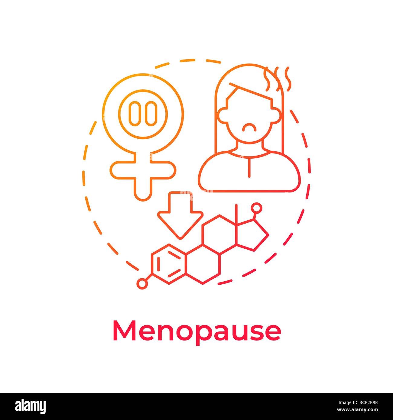 Menopause red gradient concept icon Stock Vector Image & Art - Alamy