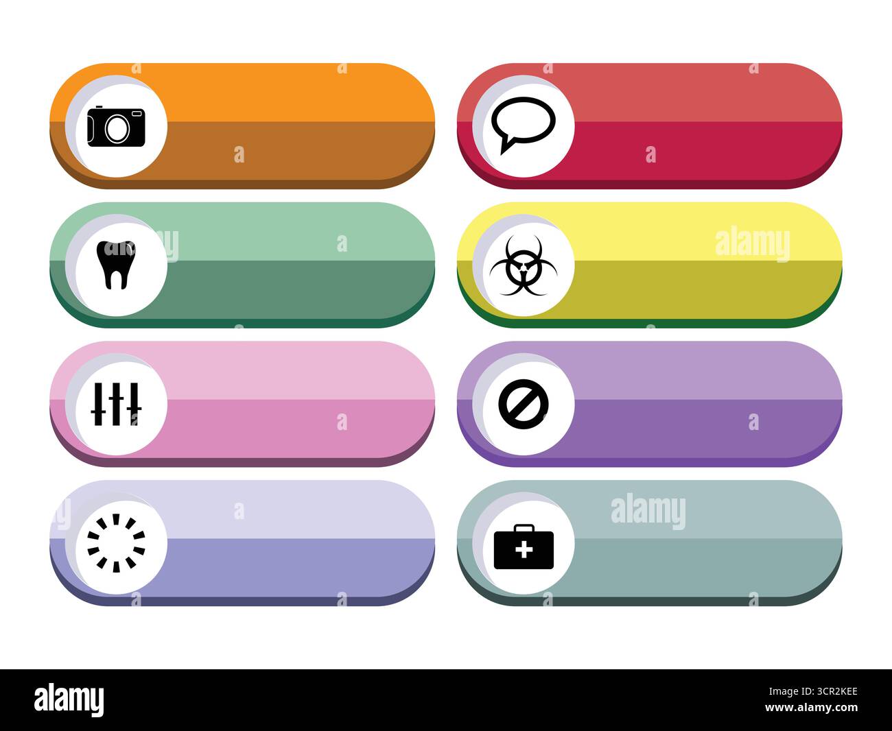 Rectangle button icon medical Stock Vector Images - Alamy