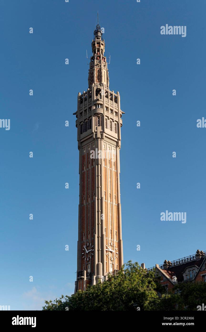 Lille France September 2025 Hotel de Ville Beffroi. Town hall Belfry ...