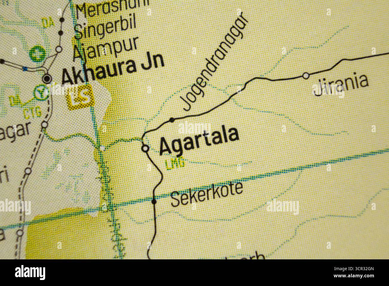 Agartala - India Railways junction schematic transport map train ...