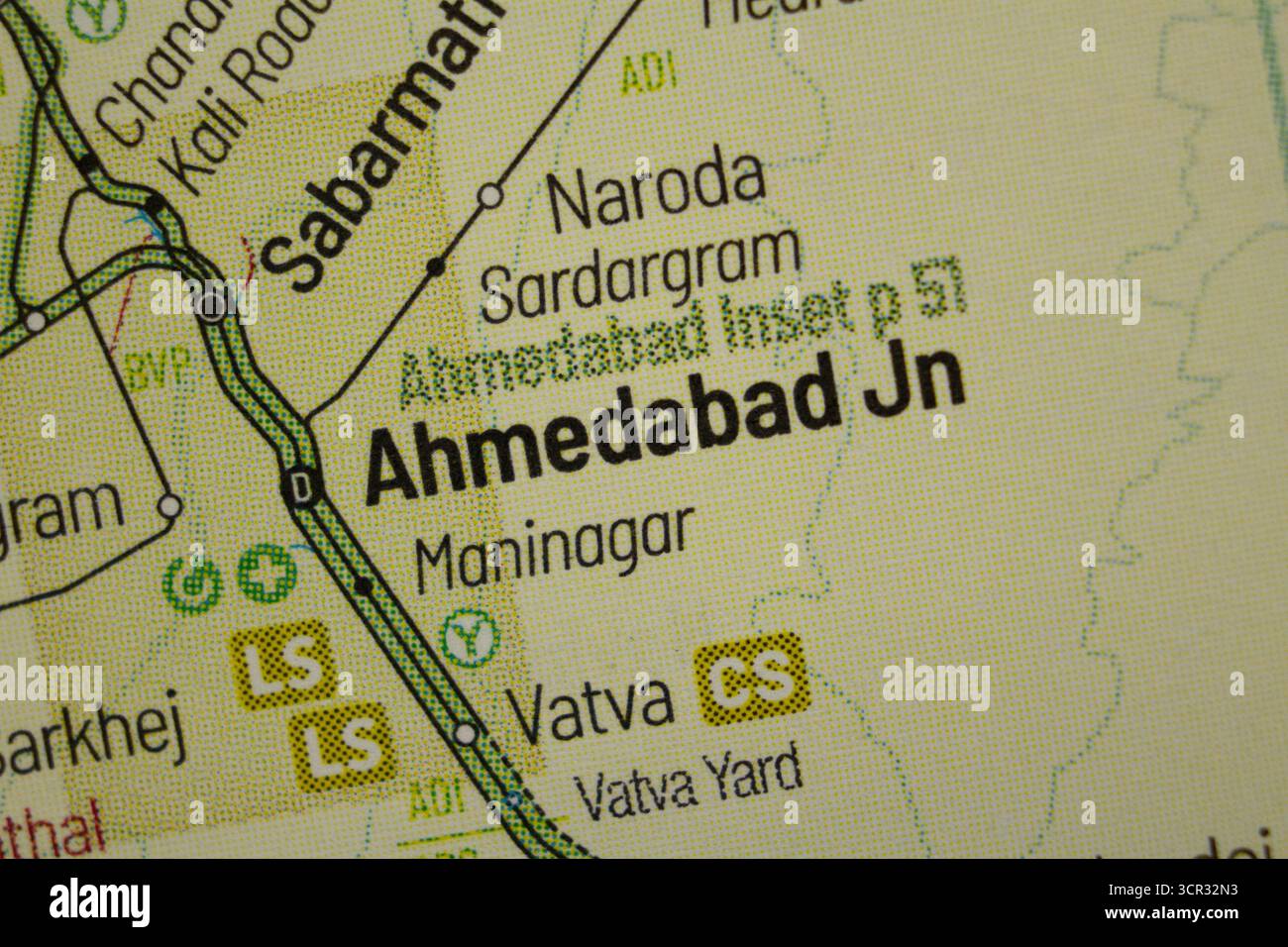 Ahmedabad Jn - India Railways junction schematic transport map train ...