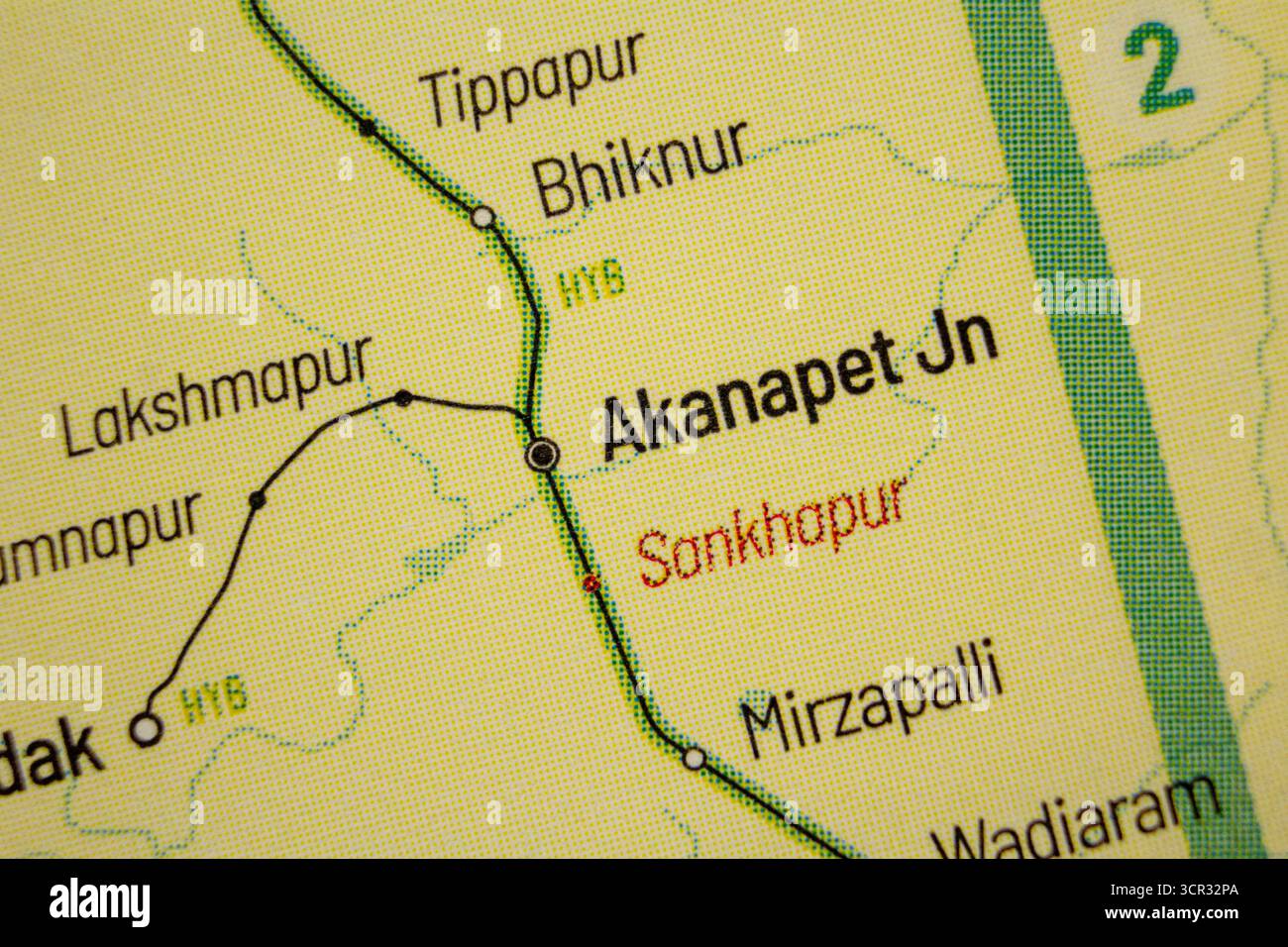 Akanapet Jn - India Railways junction schematic transport map train ...
