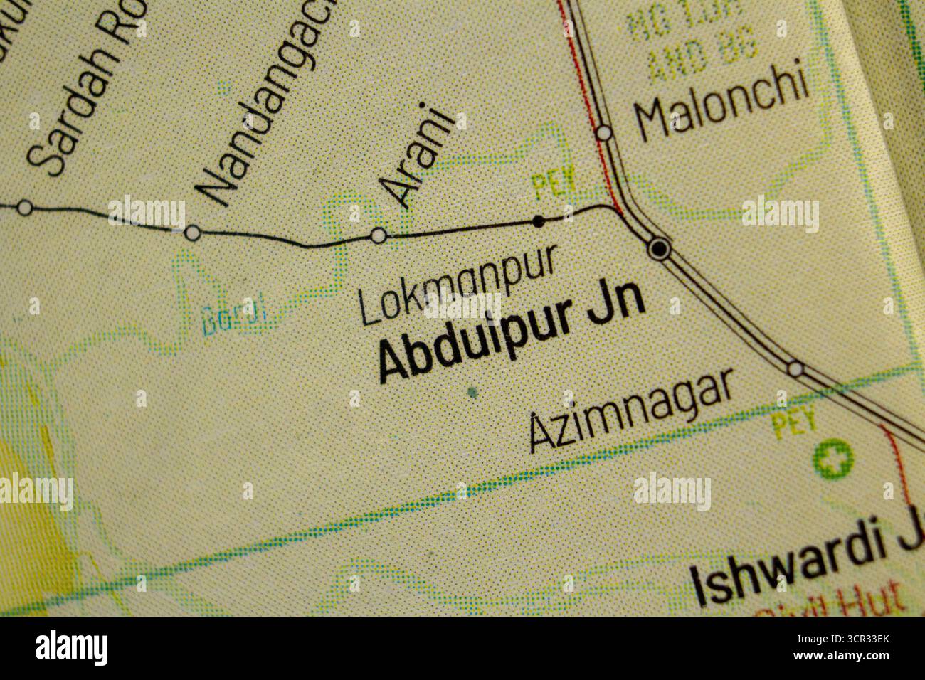 Andulpur Jn - India Railways junction schematic transport map train ...