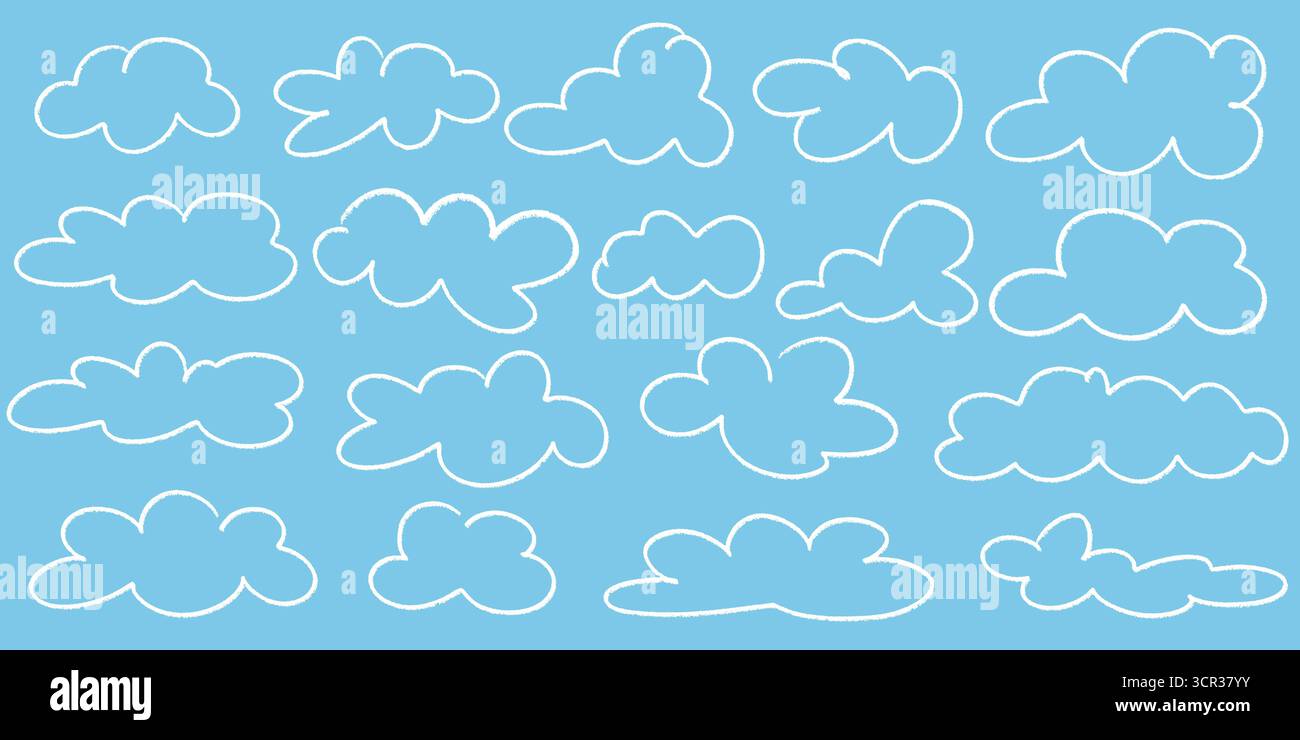Sparse clouds in blue Stock Vector Images - Alamy
