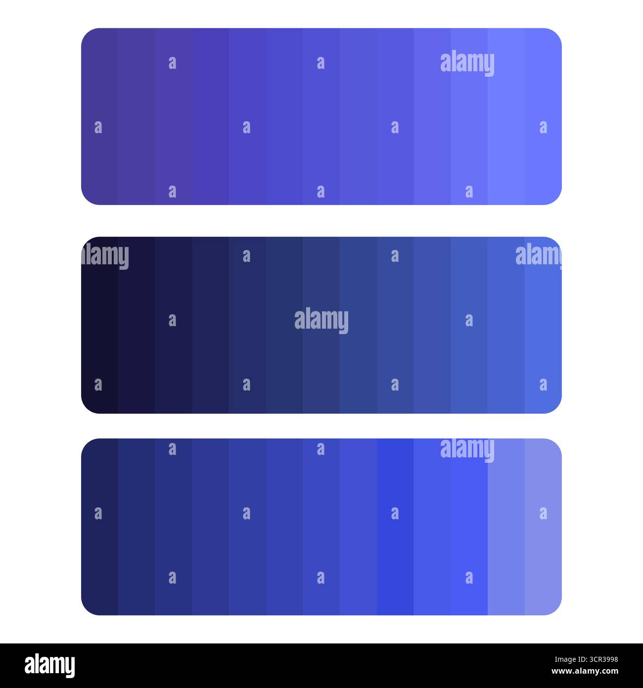 Blue violet gradient. Color palette block. Smooth shade Vector blend ...