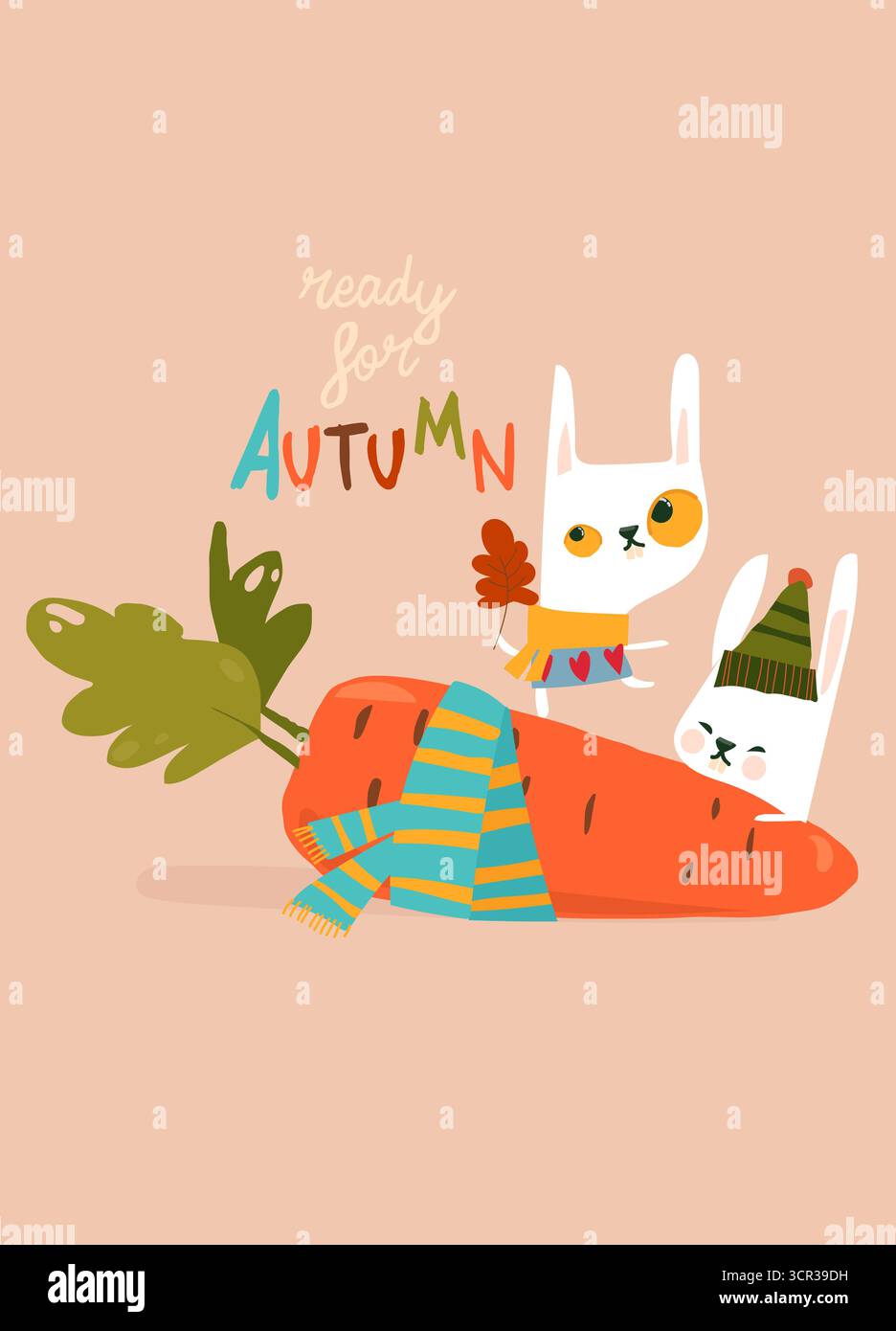 Little cute bunnies in Stock Vector Images - Alamy