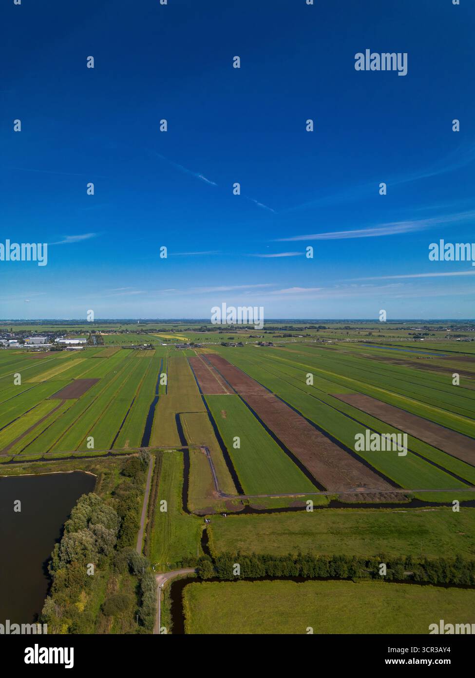 Aerial view water drainage canal hi-res stock photography and images ...