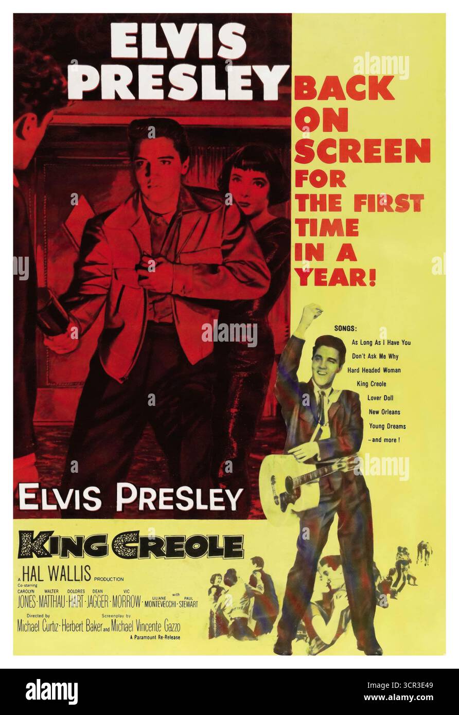 ELVIS PRESLEY in DANNY (1958) -Original title: KING CREOLE-, directed ...