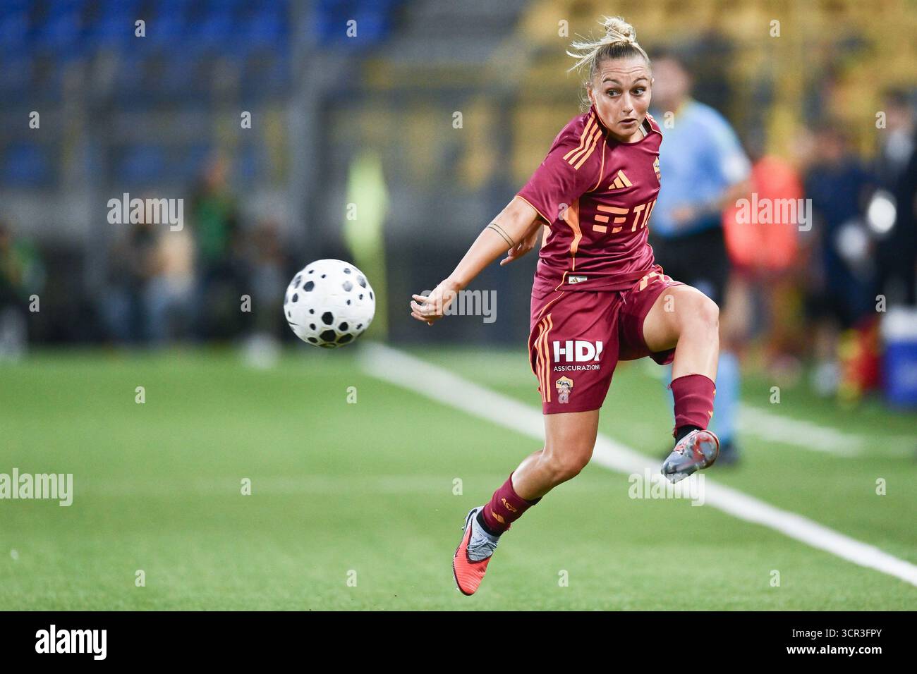 Giada Greggi of A.S. Roma Femminile is in action during the Serie A ...