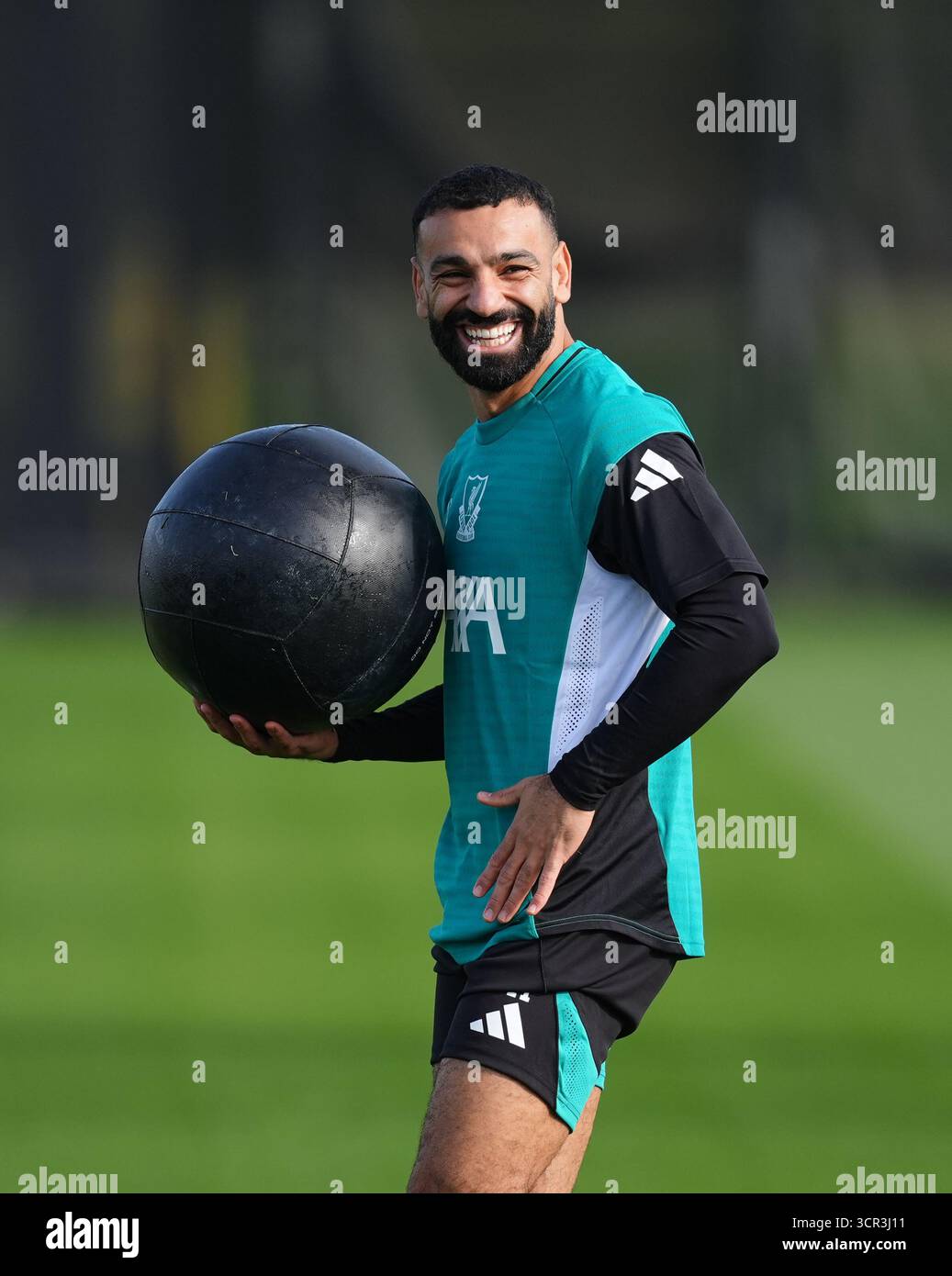 Liverpool's Mohamed Salah during a training session at the AXA Training ...