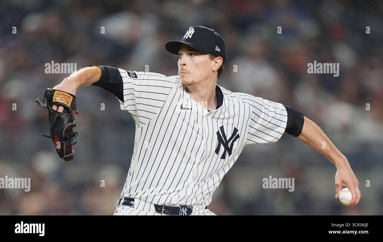 New York Yankees' Max Fried pitches during fifth inning of a baseball ...