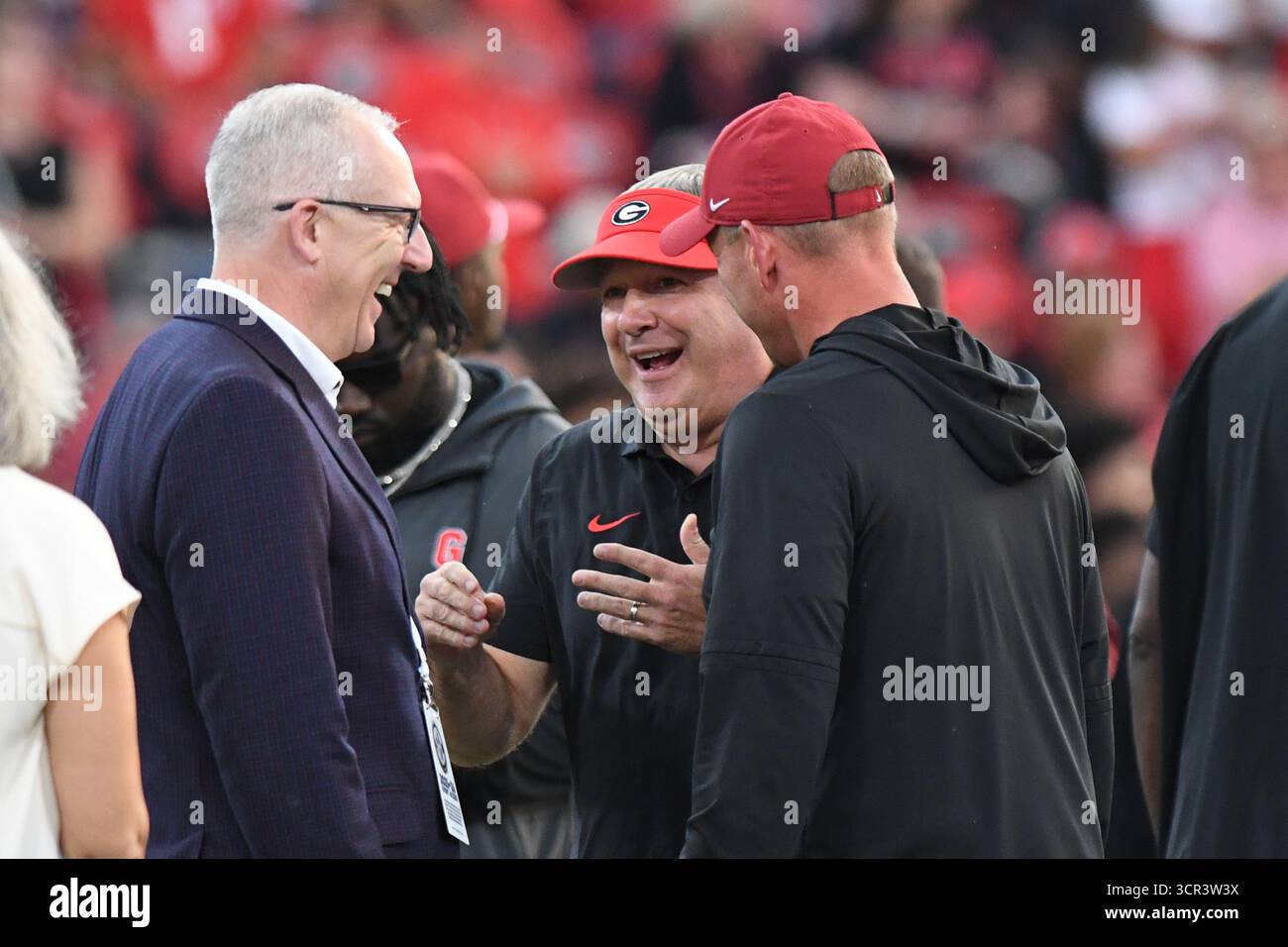 ATHENS, GA - SEPTEMBER 27: SEC Commissioner Greg Sankey, head coach ...