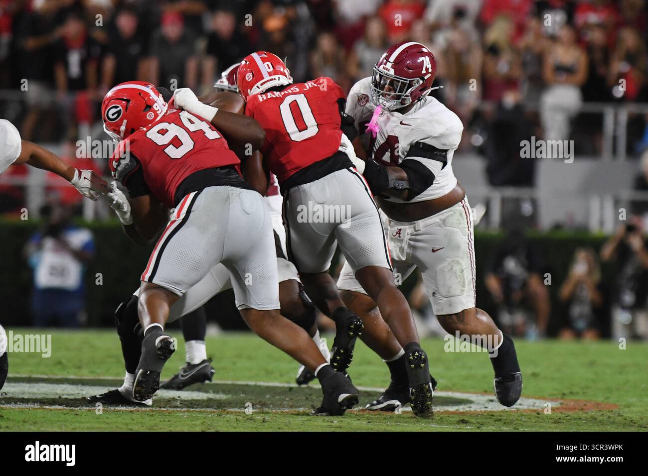 ATHENS, GA - SEPTEMBER 27: Offensive lineman Kadyn Proctor #74 of the ...
