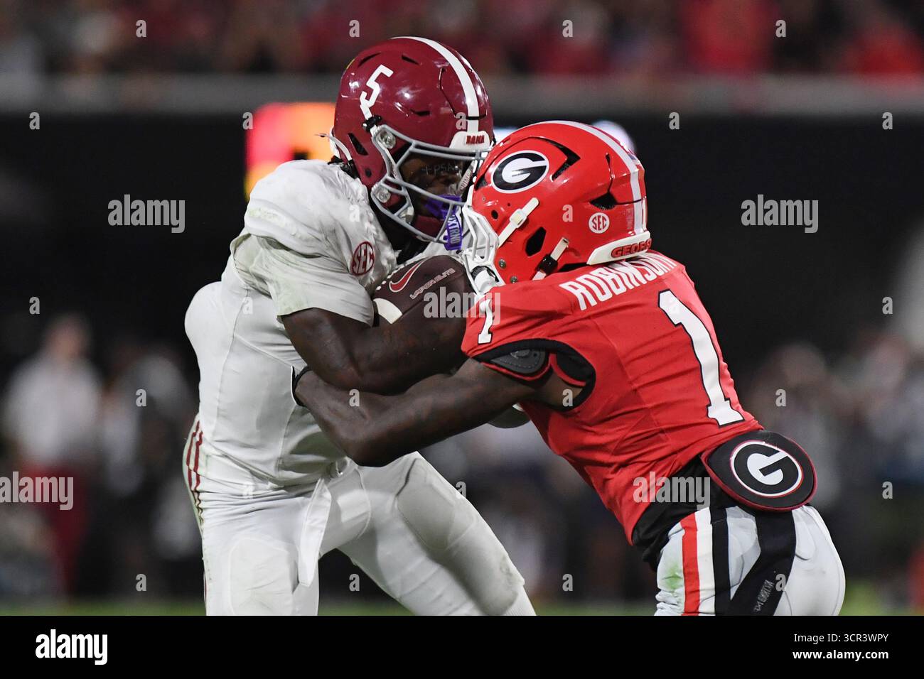 ATHENS, GA - SEPTEMBER 27: Defensive back Ellis Robinson IV #1 of the ...