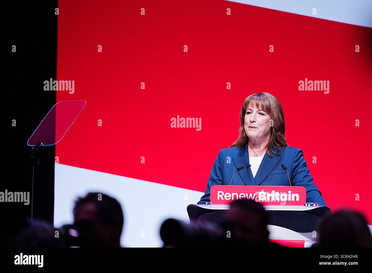 Chancellor of the Exchequer Rachel Reeves makes a speech during the ...