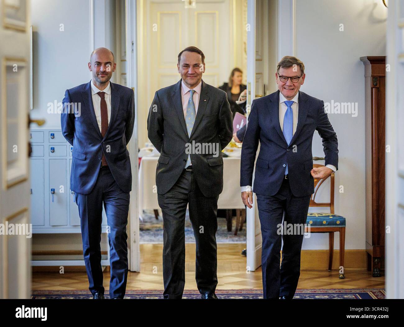 Johann Wadephul (CDU), German Foreign Minister, upon his arrival in Warsaw. Pictured here with ...