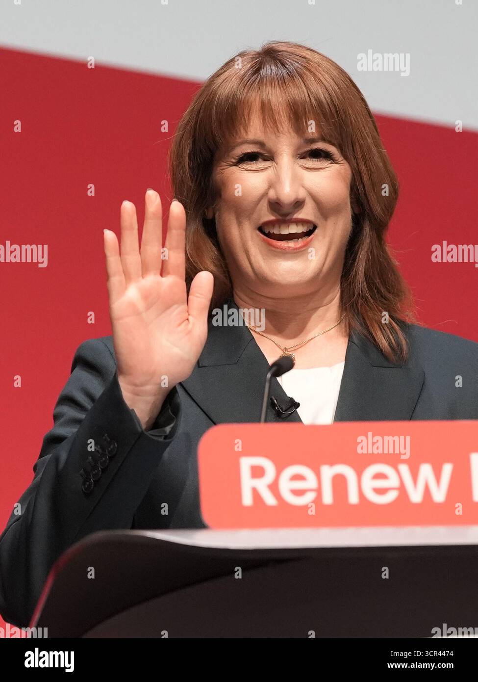 Chancellor of the Exchequer Rachel Reeves makes a speech during the ...