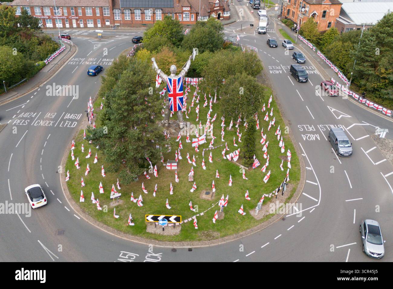 A view of the 14-metre tall The Brownhills Miner statue, which has been ...