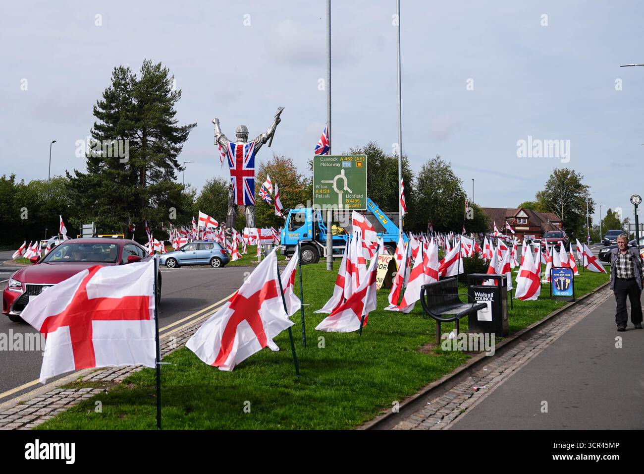 A view of the 14-metre tall The Brownhills Miner statue, which has been ...