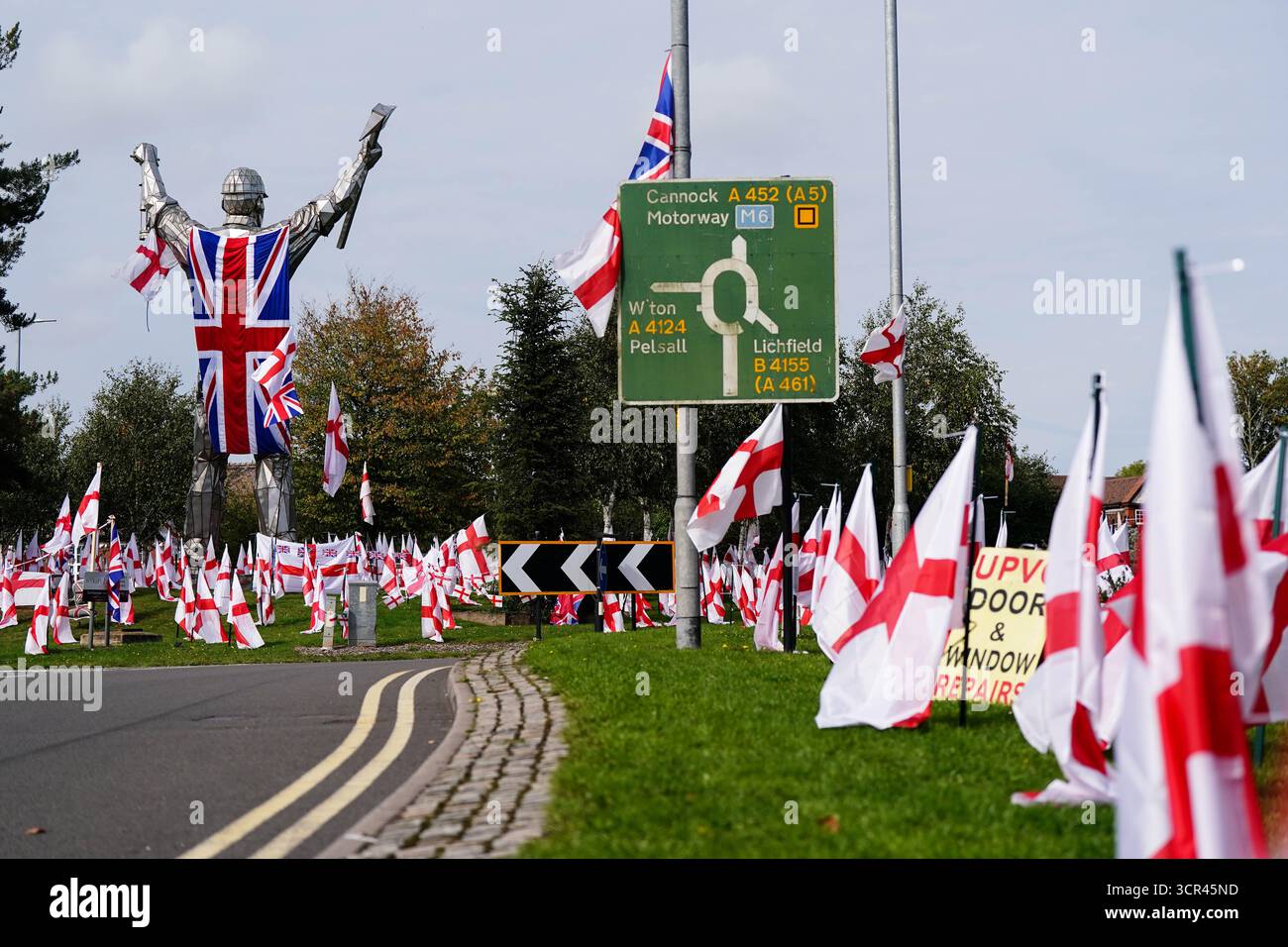 A view of the 14-metre tall The Brownhills Miner statue, which has been ...