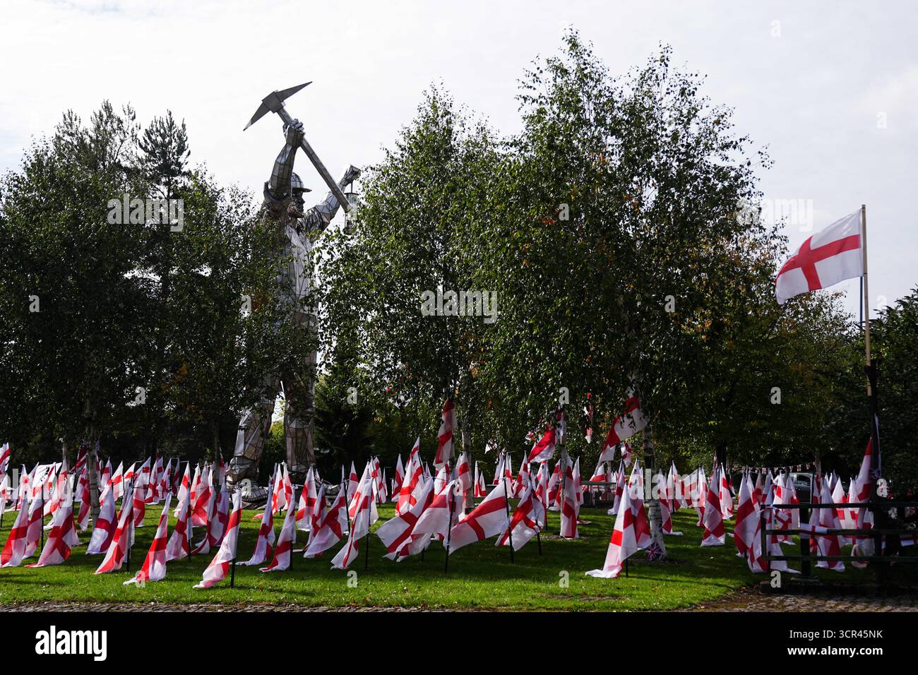 A view of the 14-metre tall The Brownhills Miner statue, which has been ...