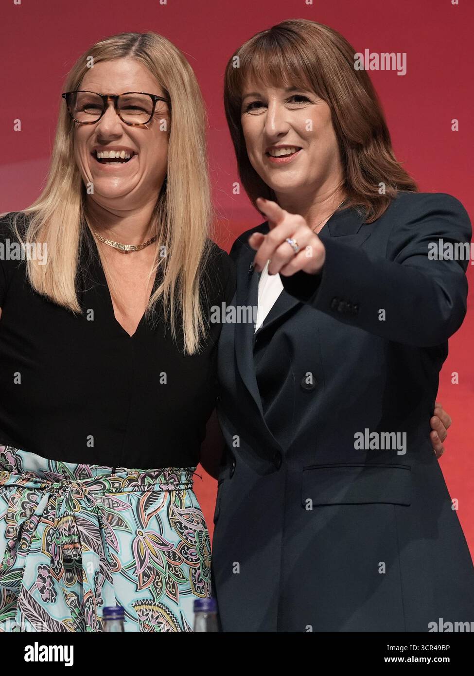 Chancellor of the Exchequer Rachel Reeves (right) with her sister ...