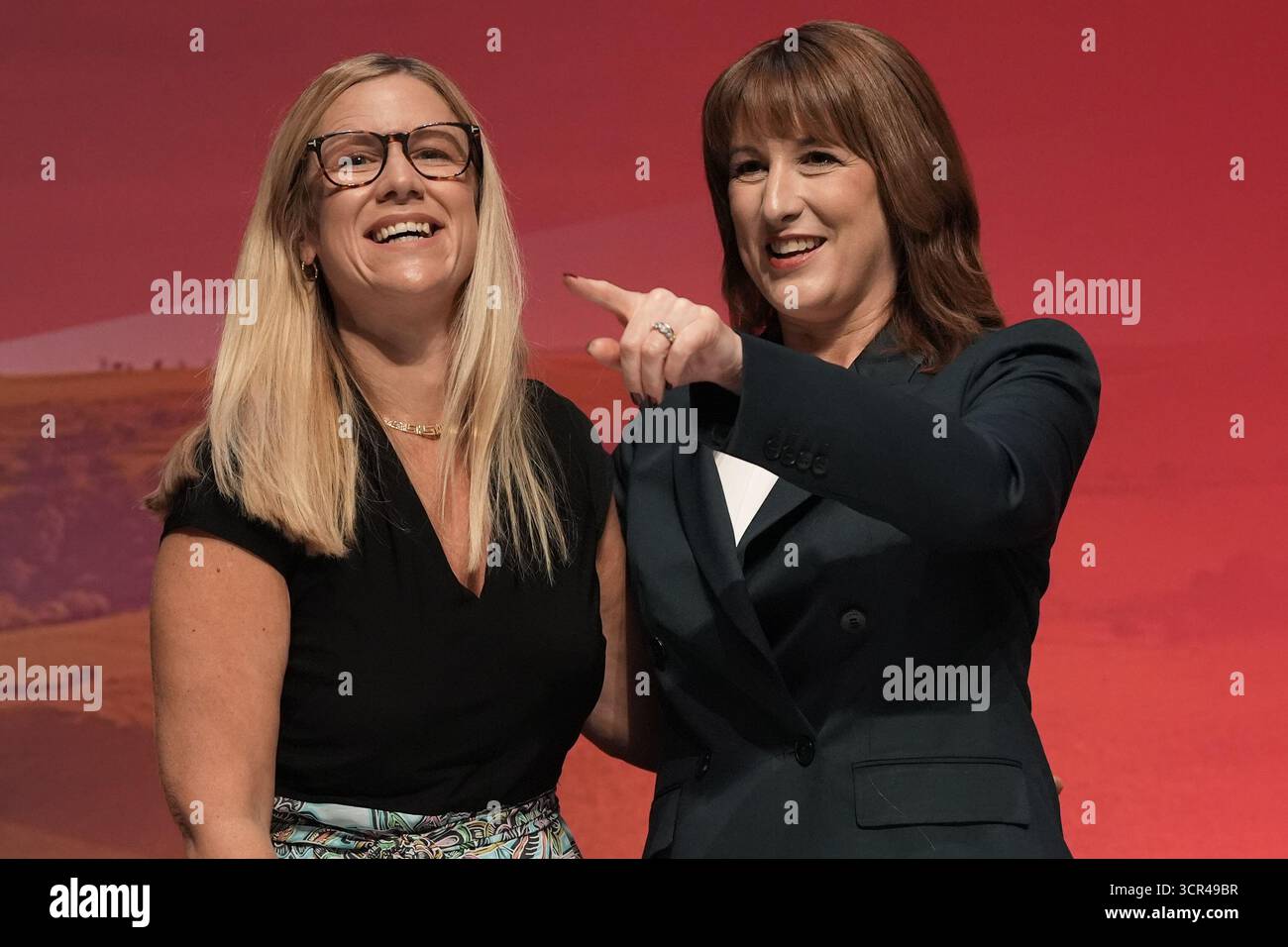 Chancellor of the Exchequer Rachel Reeves (right) with her sister ...