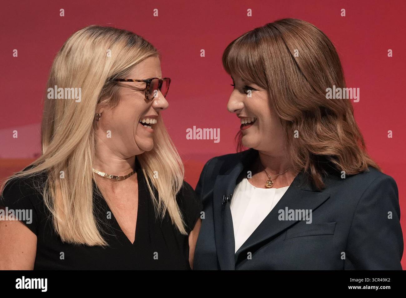 Chancellor of the Exchequer Rachel Reeves (right) with her sister ...