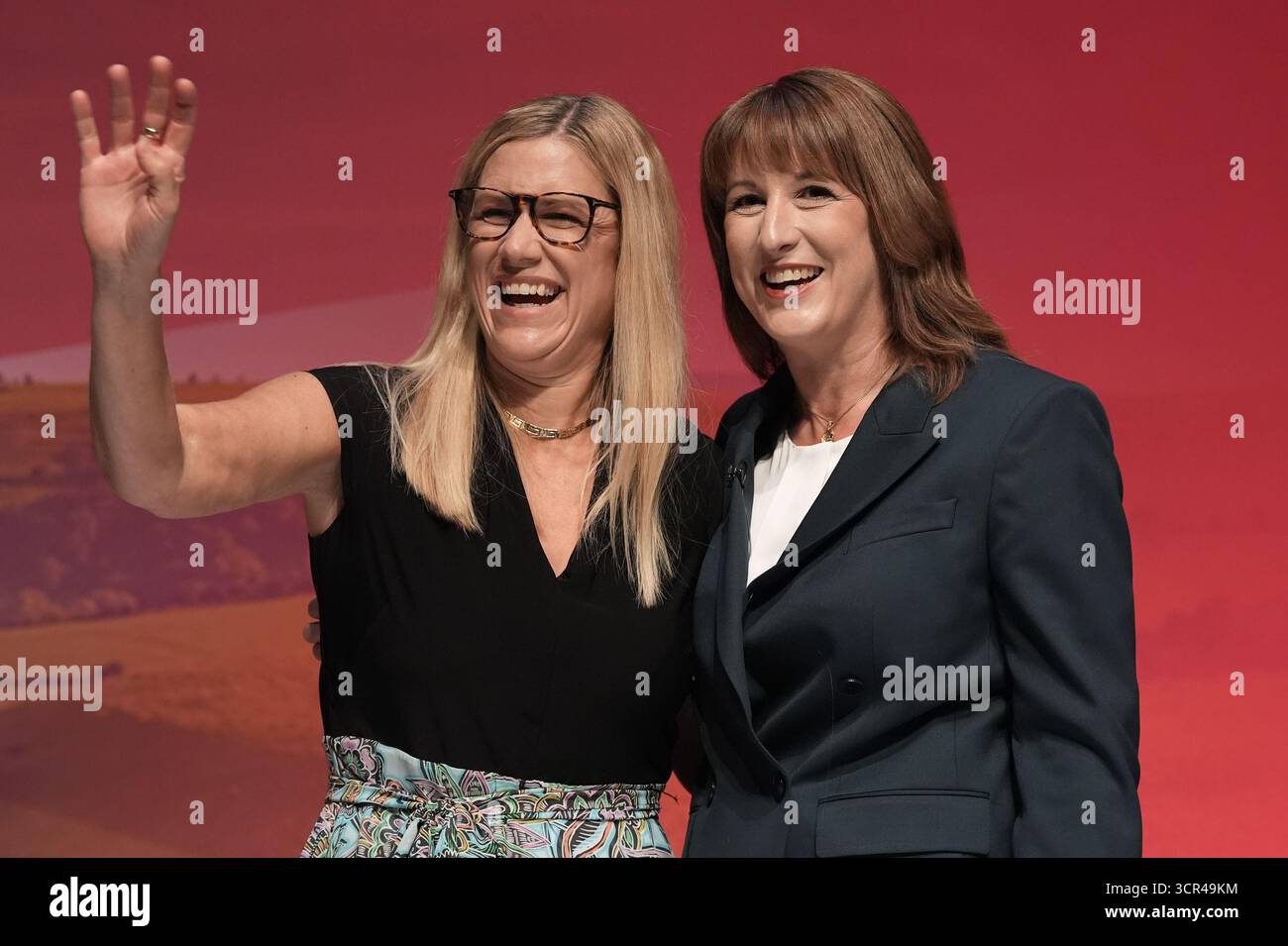 Chancellor of the Exchequer Rachel Reeves (right) with her sister ...