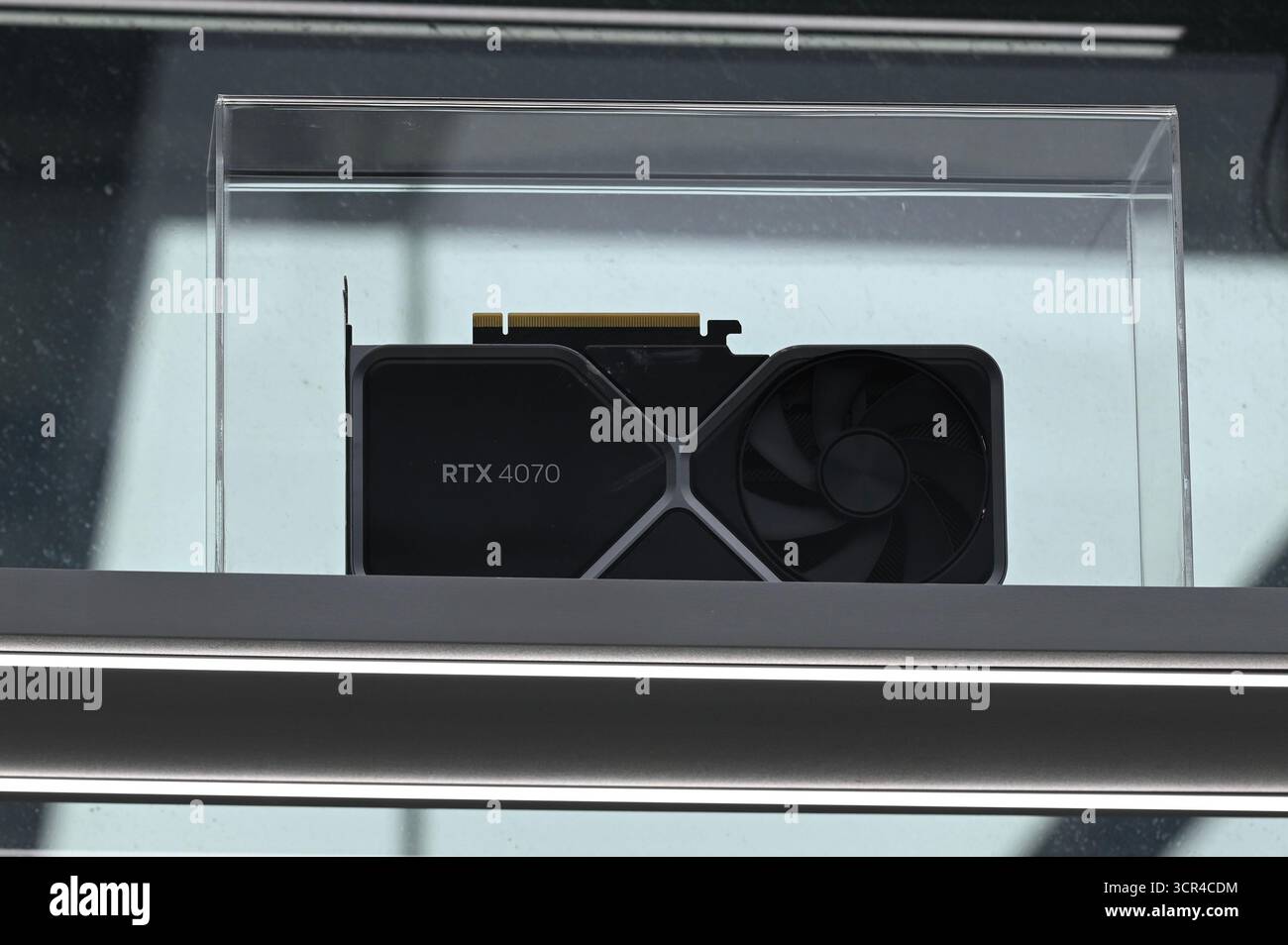 NVIDIA display card RTX 4070 display in the shop on September 23, 2025 ...