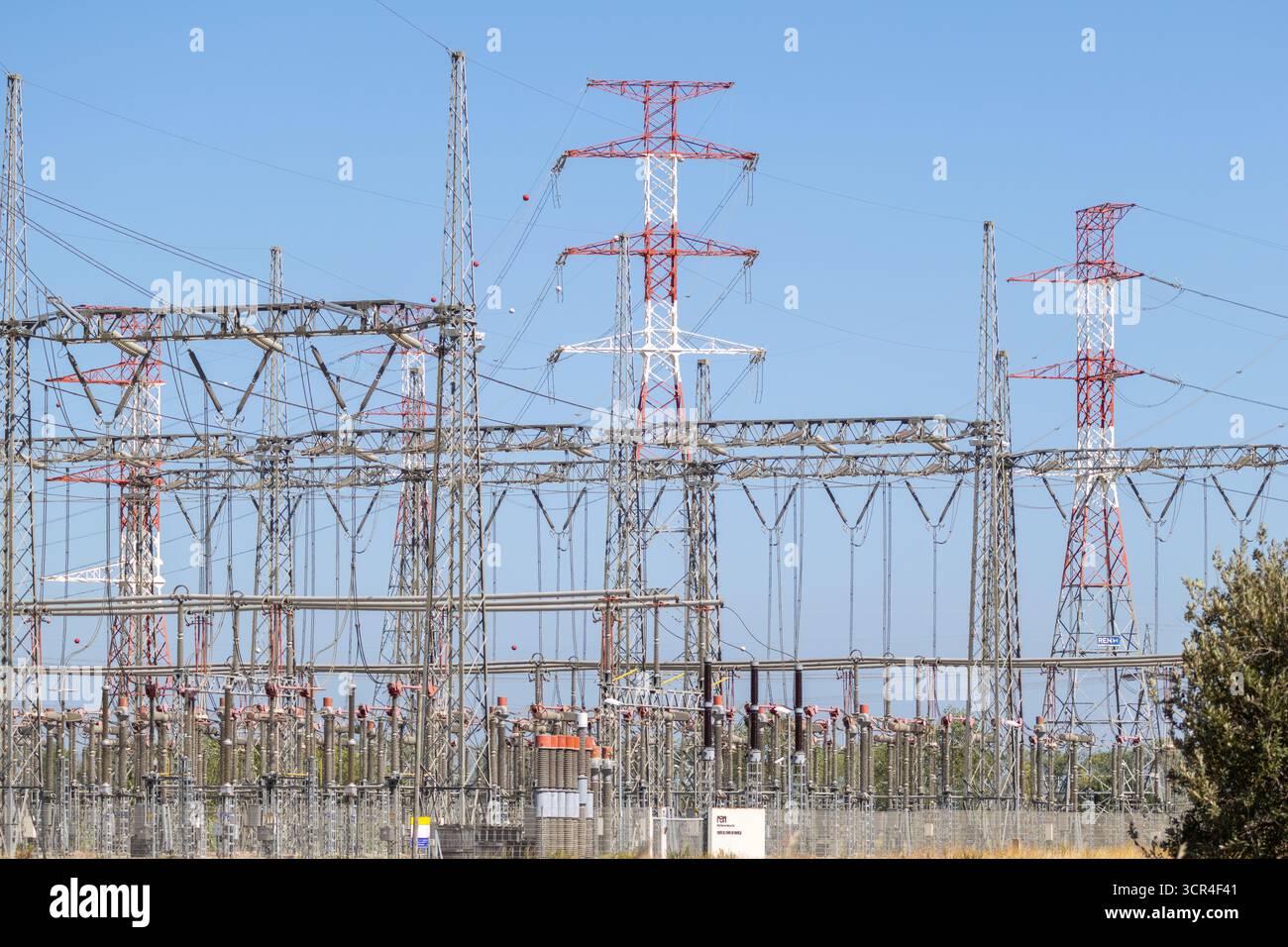 Electricity substation generating power for national grid ...