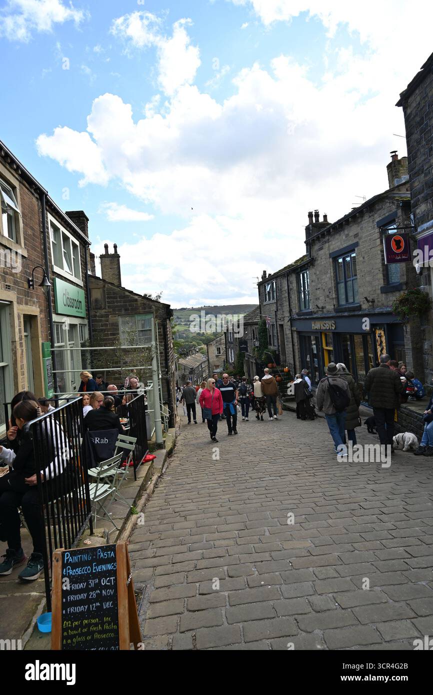Main Street, Haworth, West Yorkshire Stock Photo - Alamy