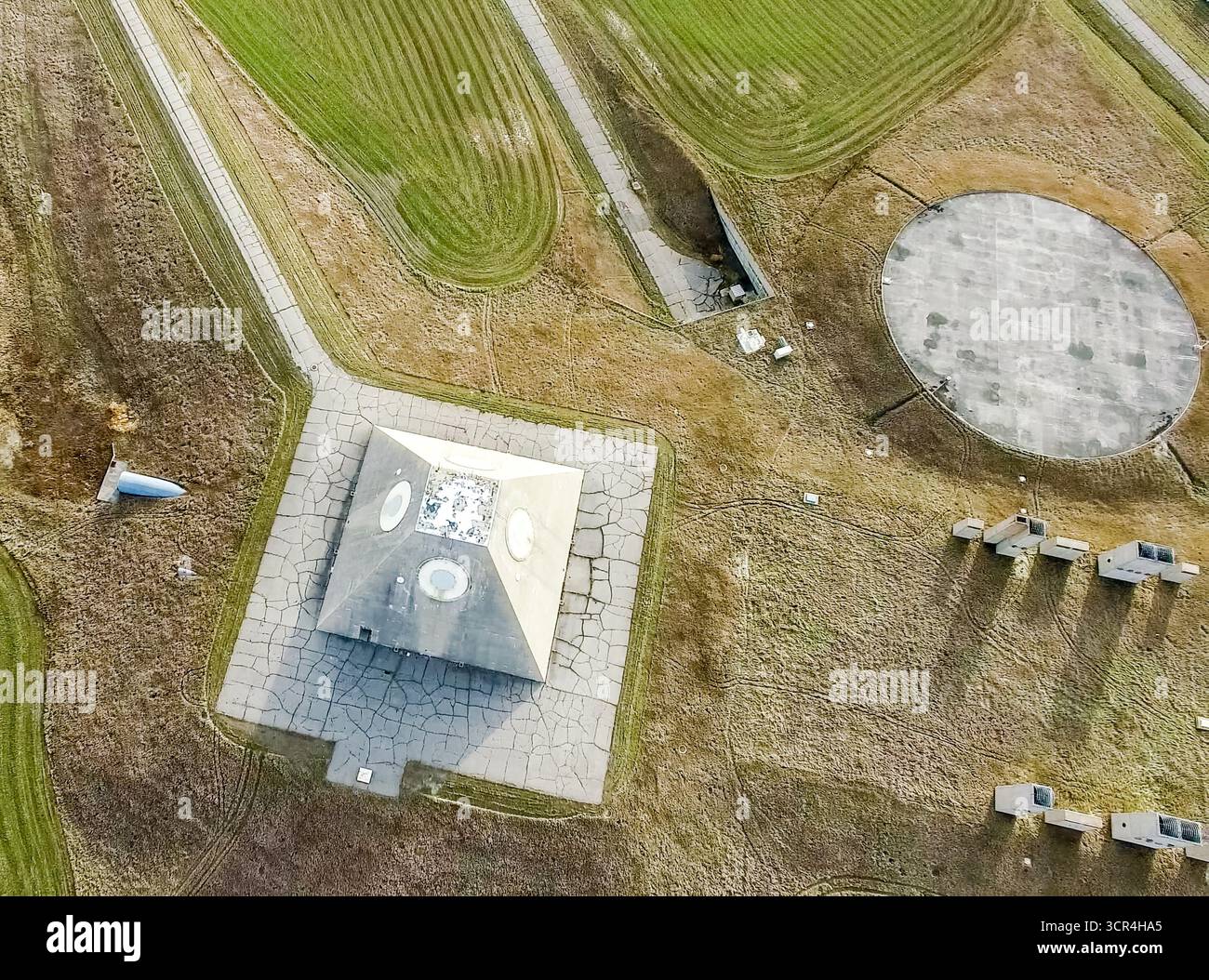 The building of the radio radar in the form of a pyramid on military ...