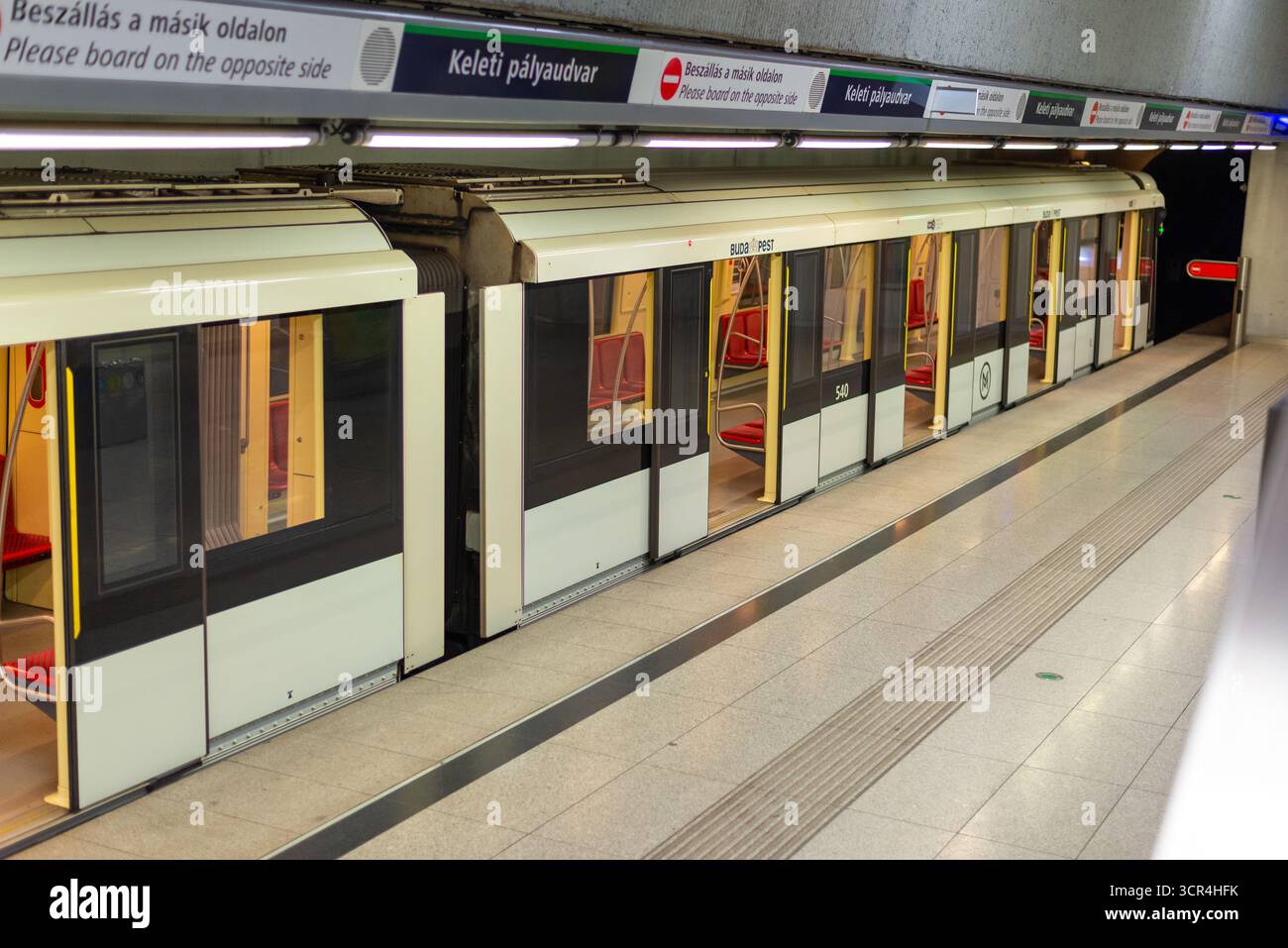 Budapest, Hungary – September 28, 2019: Metro train with open doors at ...