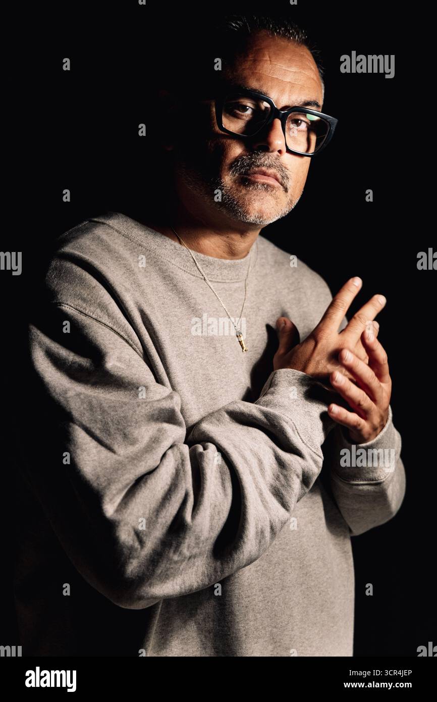 The rapper Nach, poses for Europa Press, after an interview for Europa ...