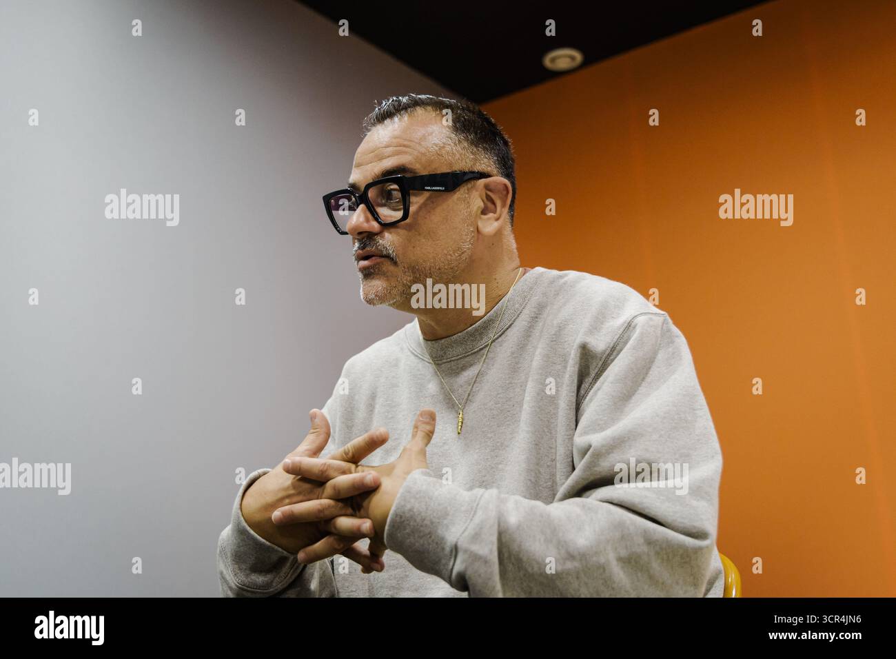 Rapper Nach, during an interview for Europa Press, on September 29 ...