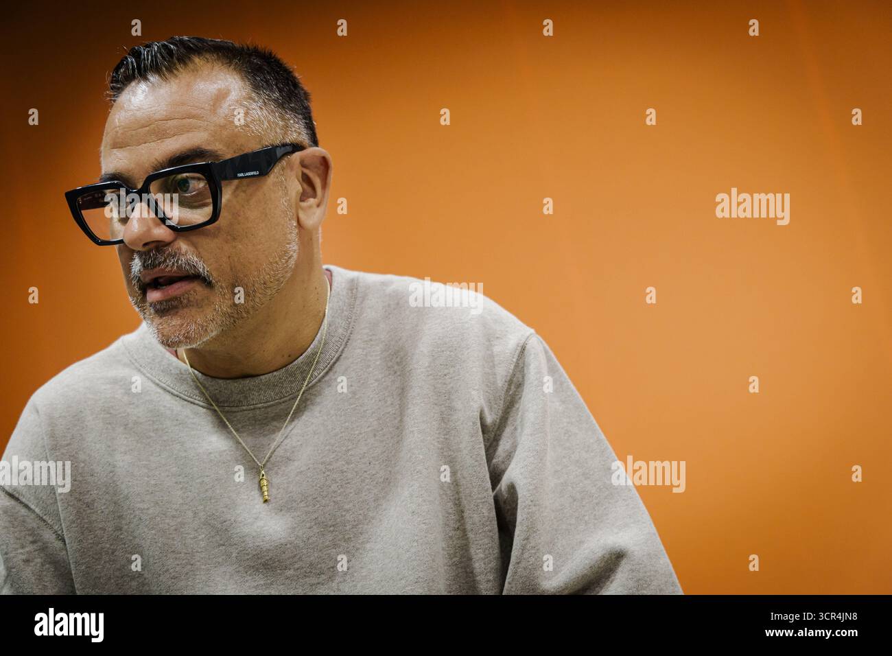 Rapper Nach, during an interview for Europa Press, on September 29 ...