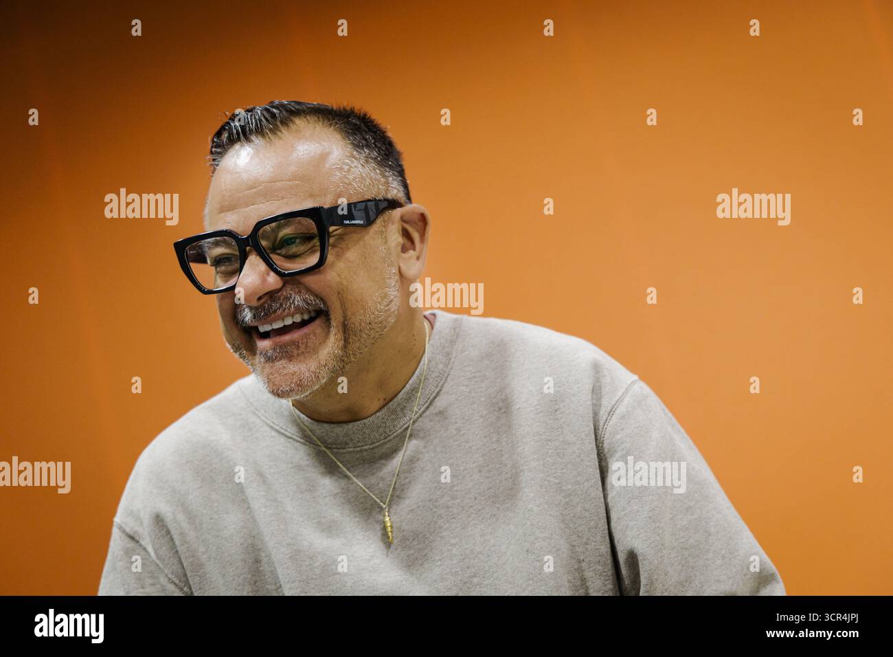 Rapper Nach, during an interview for Europa Press, on September 29 ...